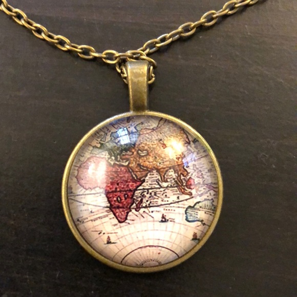 Jewelry | Map Pendant Necklace | Poshmark
